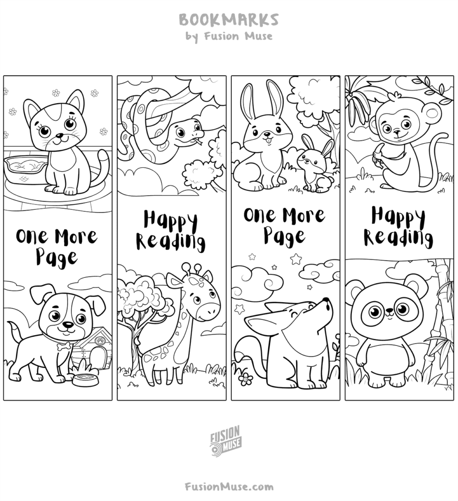 Free Coloring Bookmark Printables for Kids | Fun and Creative Designs