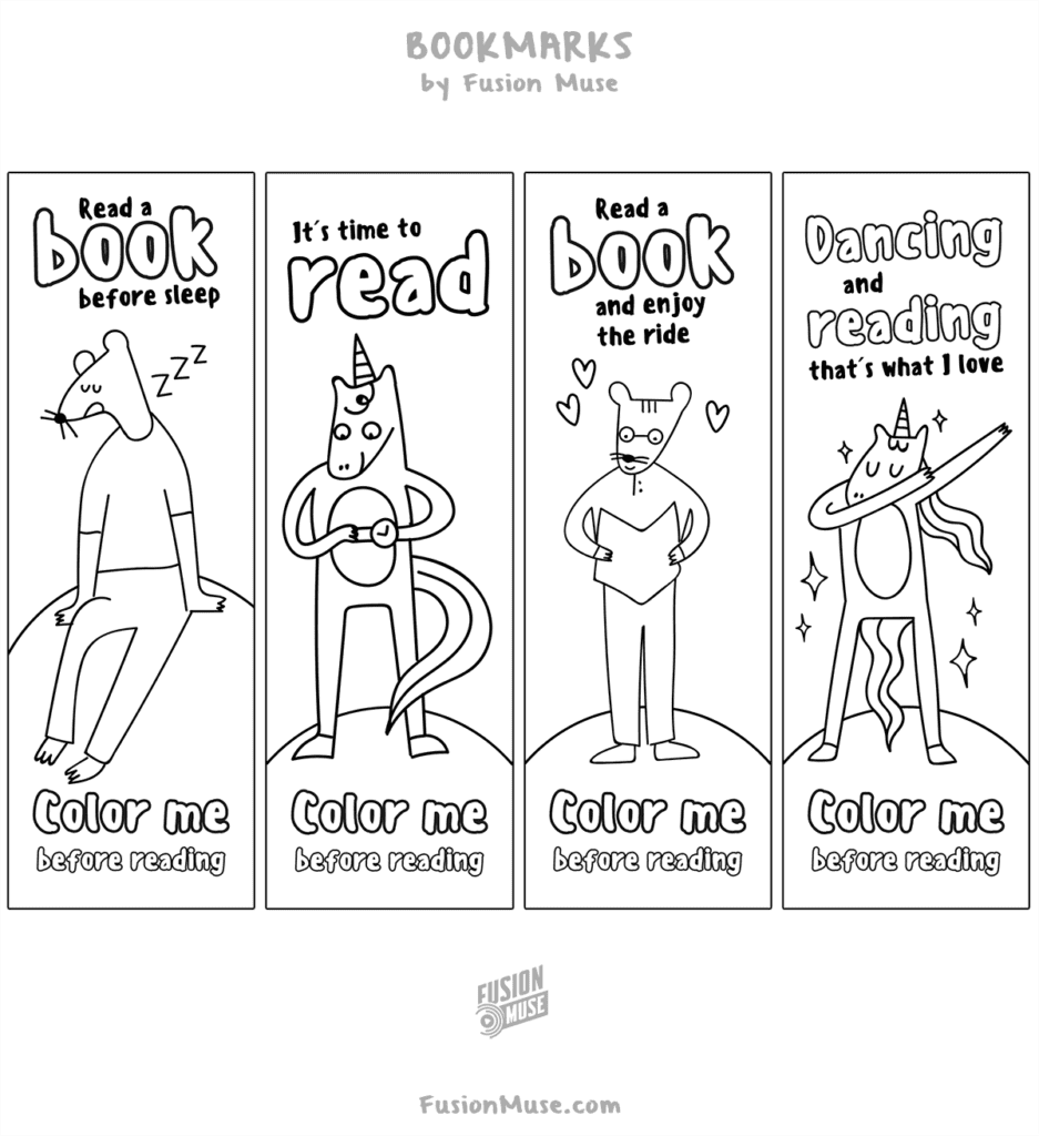 Free Coloring Bookmark Printables for Kids | Fun and Creative Designs