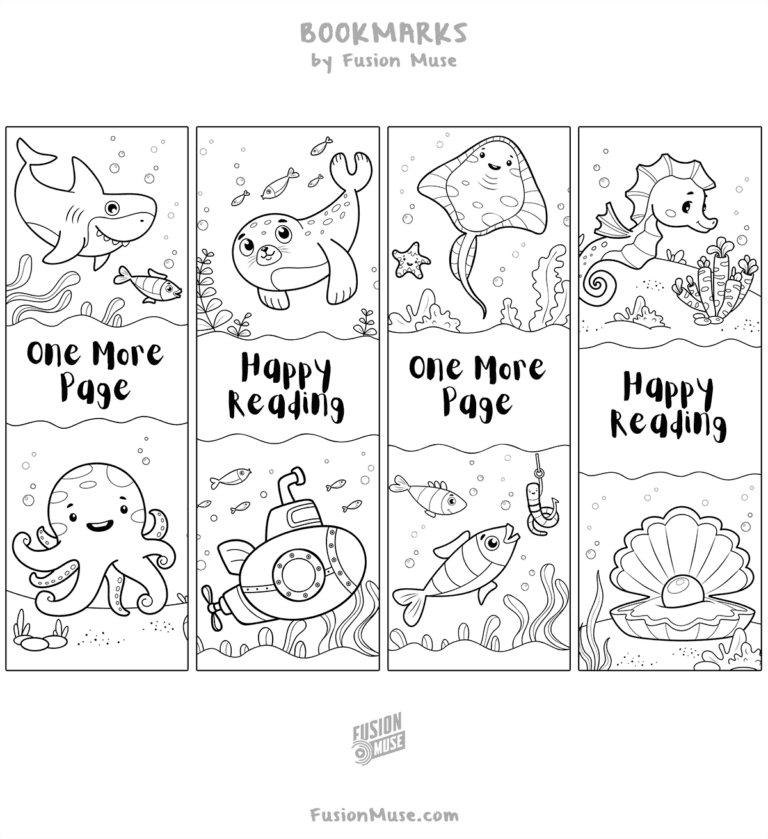 Free Coloring Bookmark Printables for Kids | Fun and Creative Designs