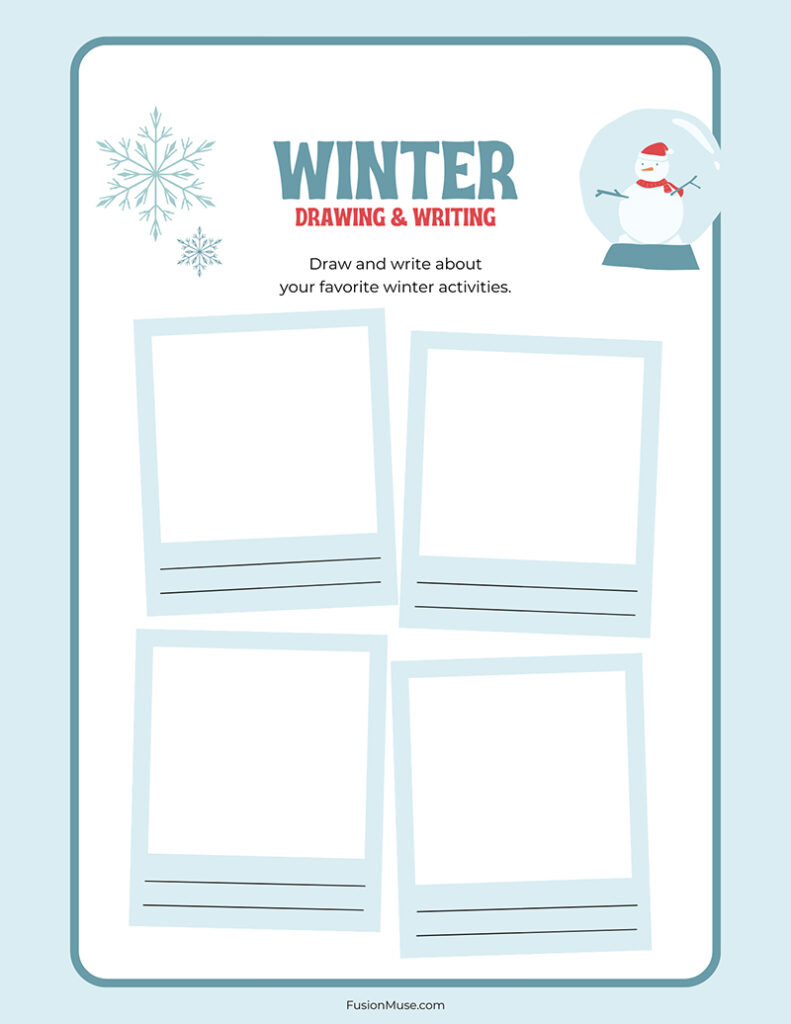 Free Printable Winter Arts and Crafts & Activities for Kids